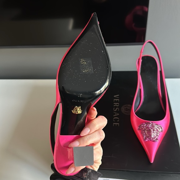 Versace | Shoes | Brand New Never Worn Versace Medusa Hot Pink ...